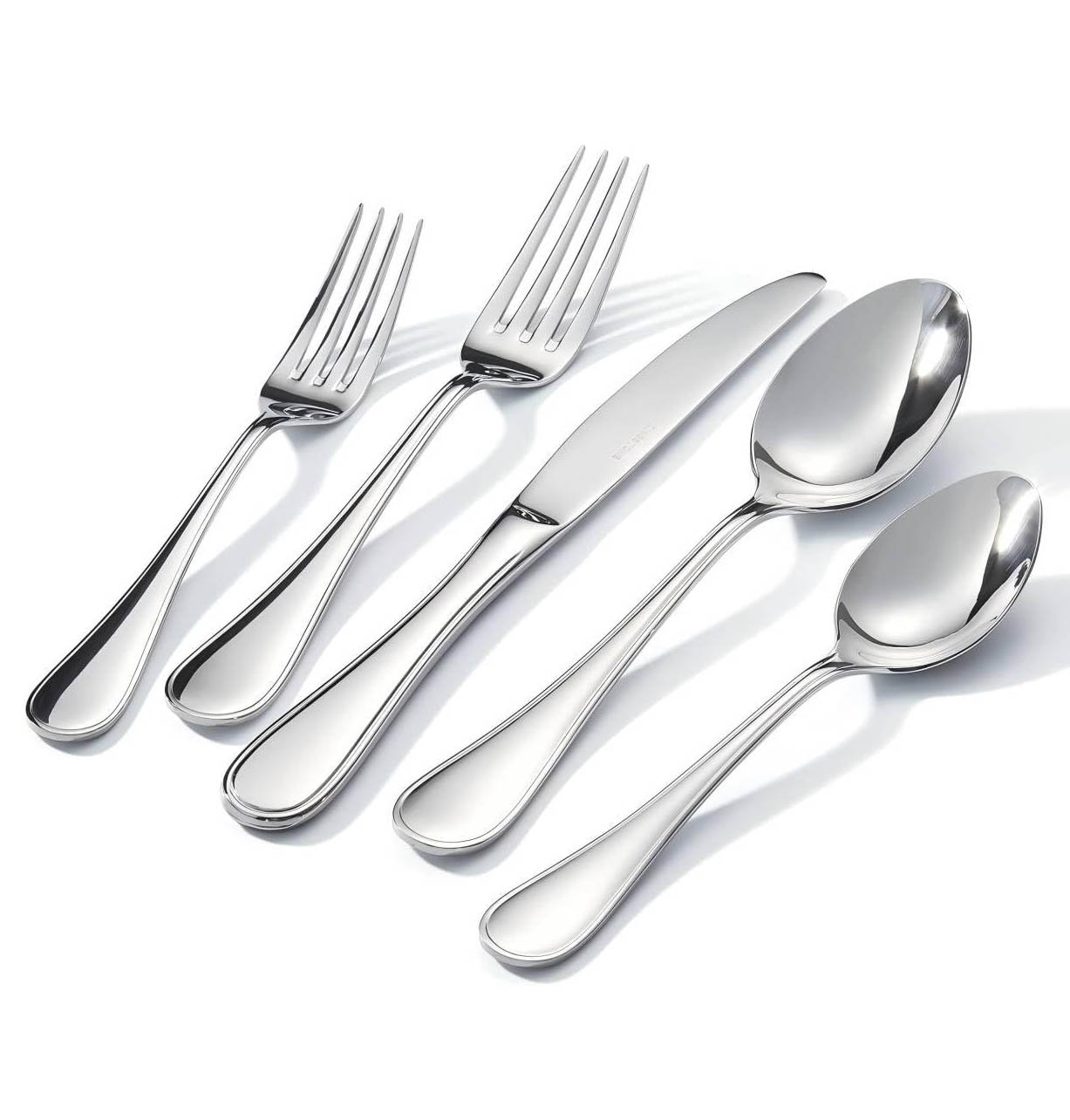 Everly Quinn 20 Piece Silverware Set for 4, Modern Design Cutlery Set ...