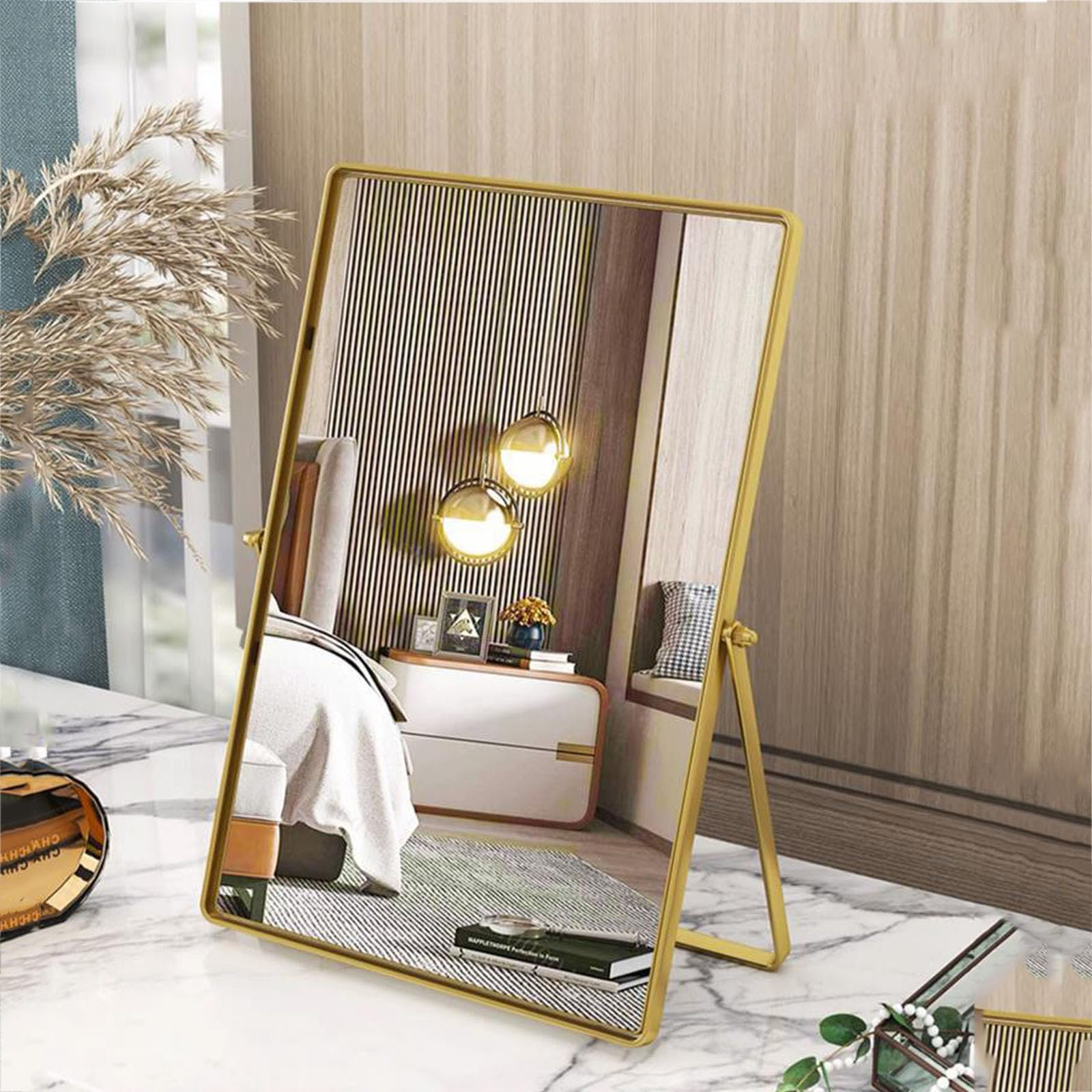 Mercer41 Desktop Vanity Makeup Mirror Portable Standing Mirror With ...