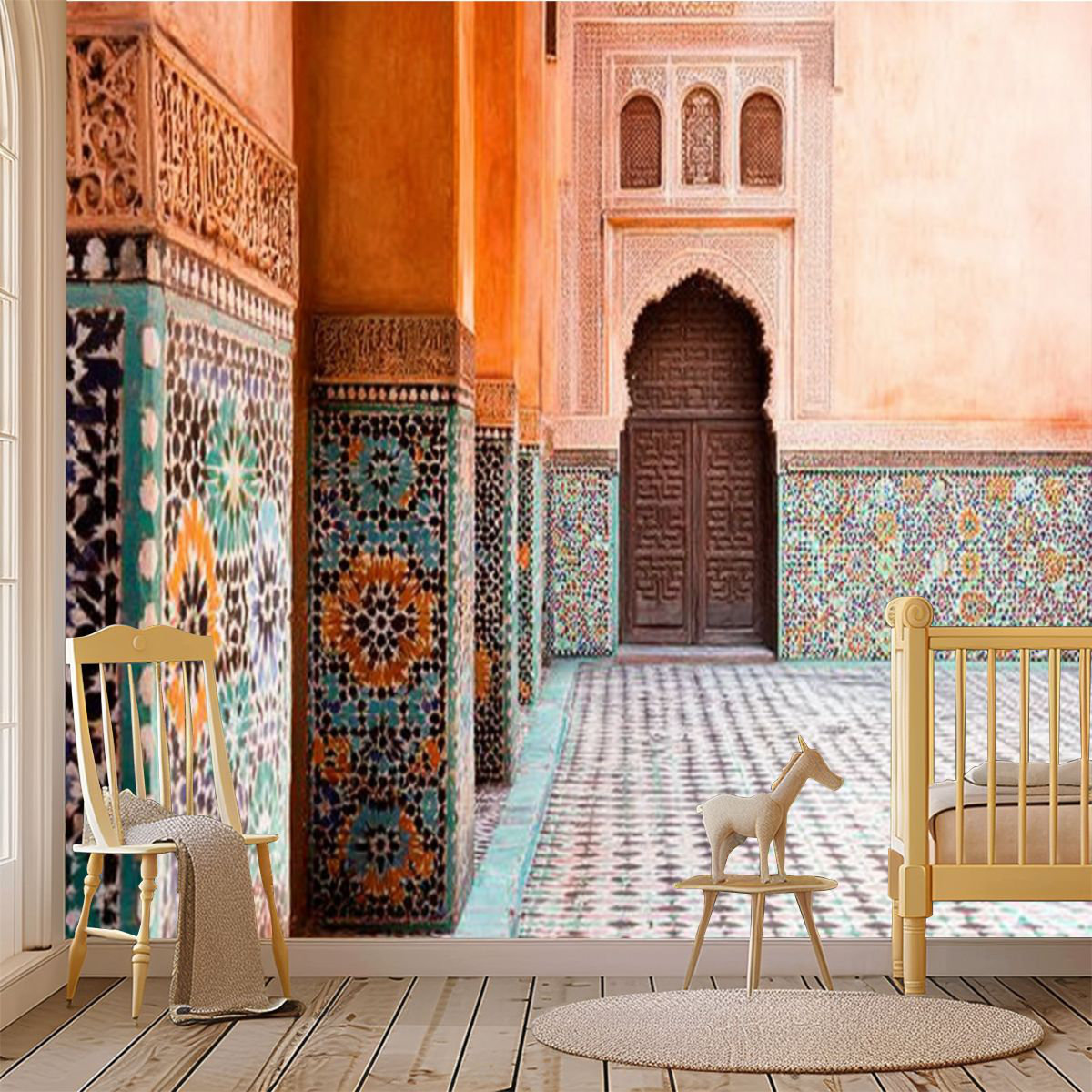 Bungalow Rose Peel and Stick Canvas Wallpaper Wall Mural Arabian ...