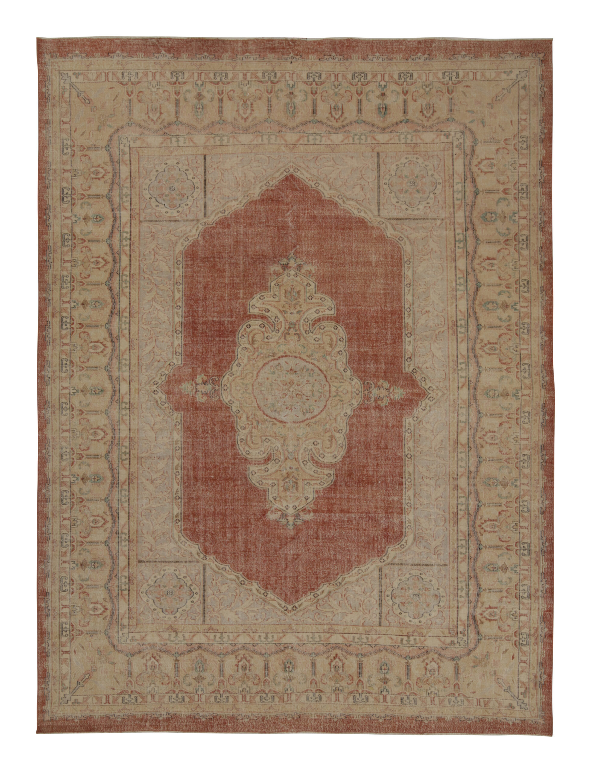 Rug & Kilim One-of-a-Kind Hand-Knotted 1950s 9'5" x 12'6" Wool Area Rug ...