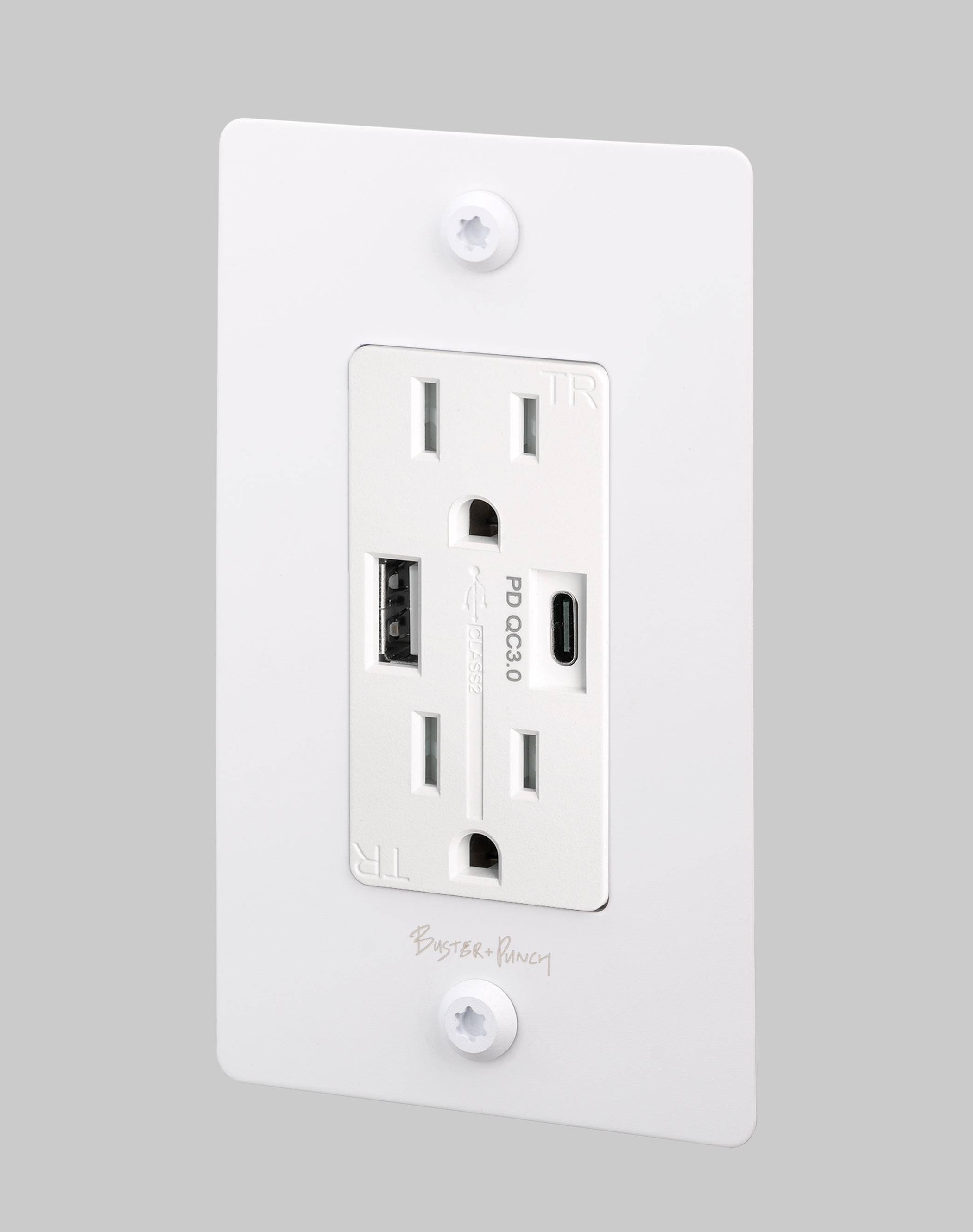 Buster + Punch 1G Duplex Outlet / USB A + C / Linear / With Logo | Wayfair
