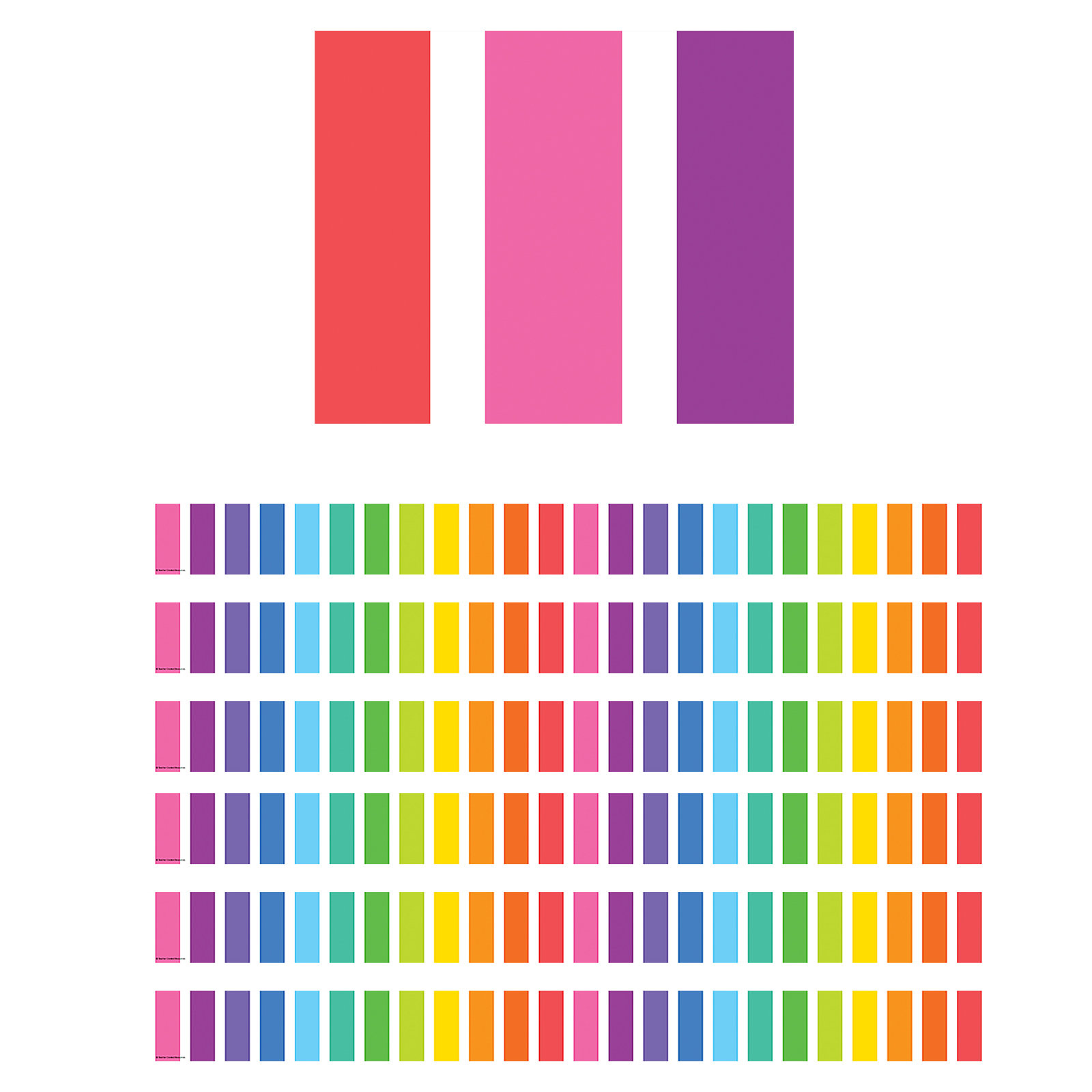 Teacher Created Resources Colorful Stripes Straight Border Trim | Wayfair
