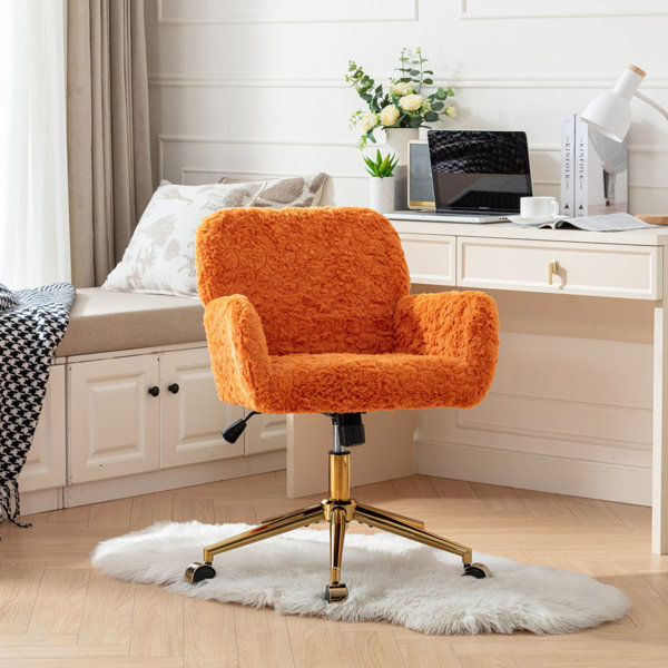 Mercer41 Relindis Artificial Alpaca Wool Office Chair - Wayfair Canada