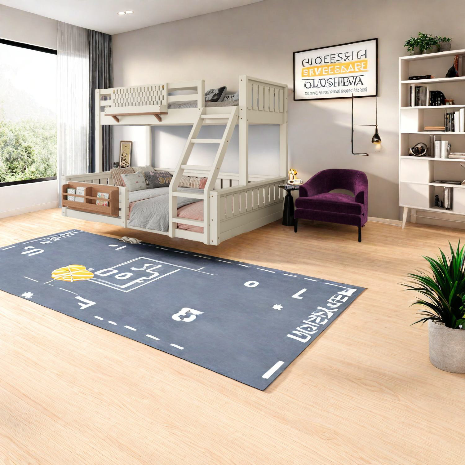 Latitude Run® Space-saving Beige Wood Bunk Beds With Storage, Modern ...