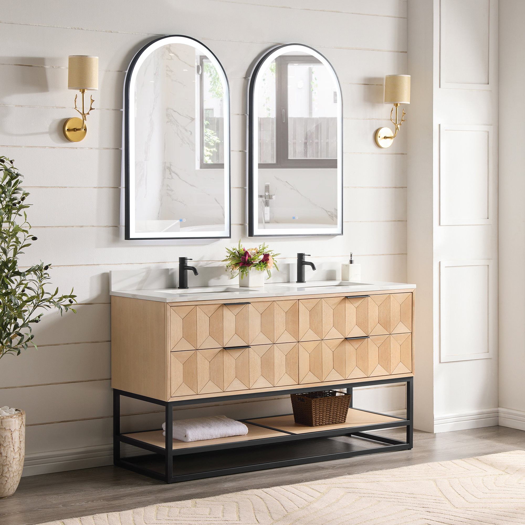 Willa Arlo™ Interiors Otho 60" Double Bathroom Vanity Set - Wayfair Canada