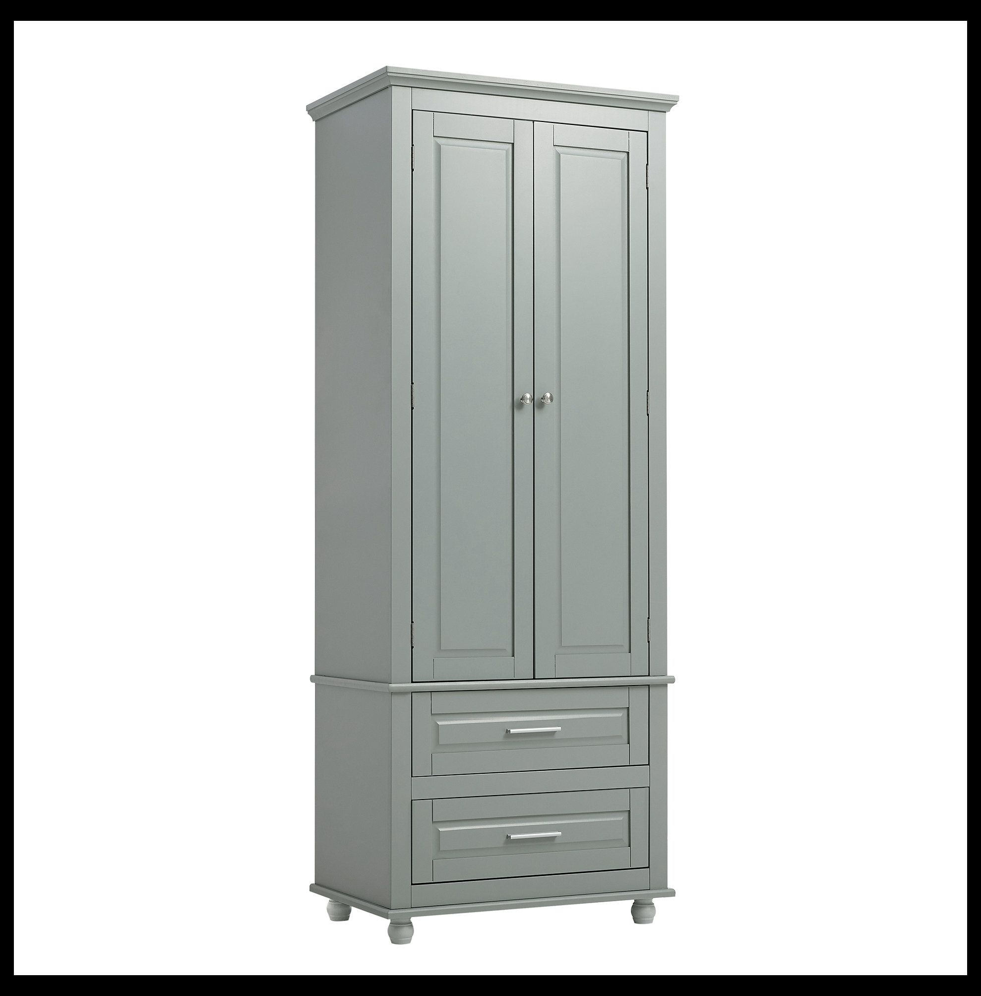 Darby Home Co Afshah Freestanding Linen Cabinet Tall Storage Cabinet ...