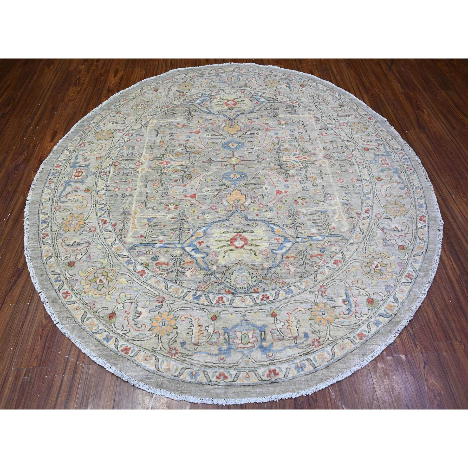 Isabelline Wissem One-of-a-Kind 8' X 8' New Age Round Wool Area Rug ...