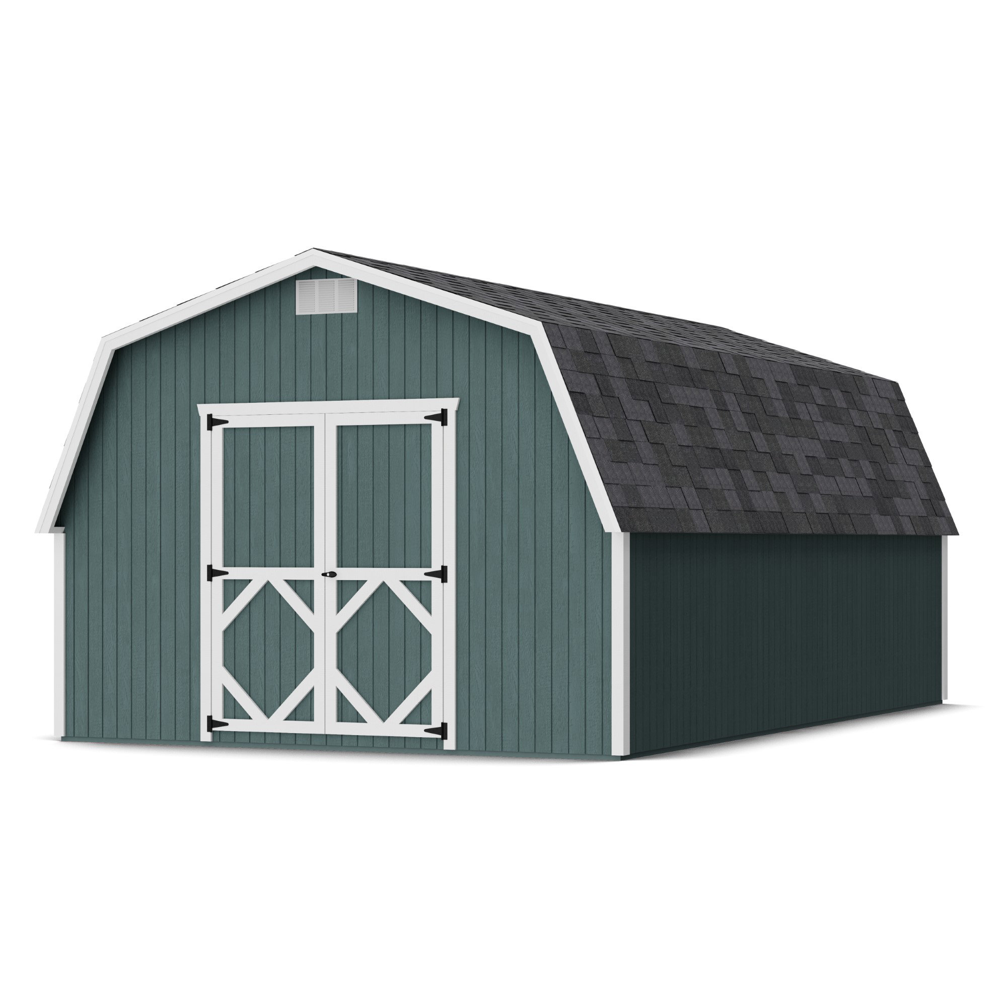 Little Cottage Co. Classic Gambrel Outdoor Wood Storage Barn with 4 ft ...