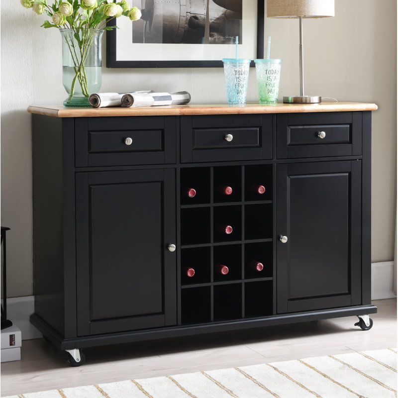 Darby Home Co Edney Wine Rack Sideboard Buffet Server Console Table ...