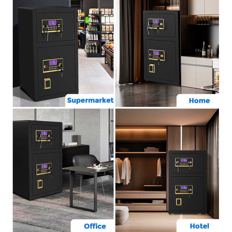 Besafety 9.66 Cuft Large Double Door Safe Box, Digital Keypad Home Safe ...