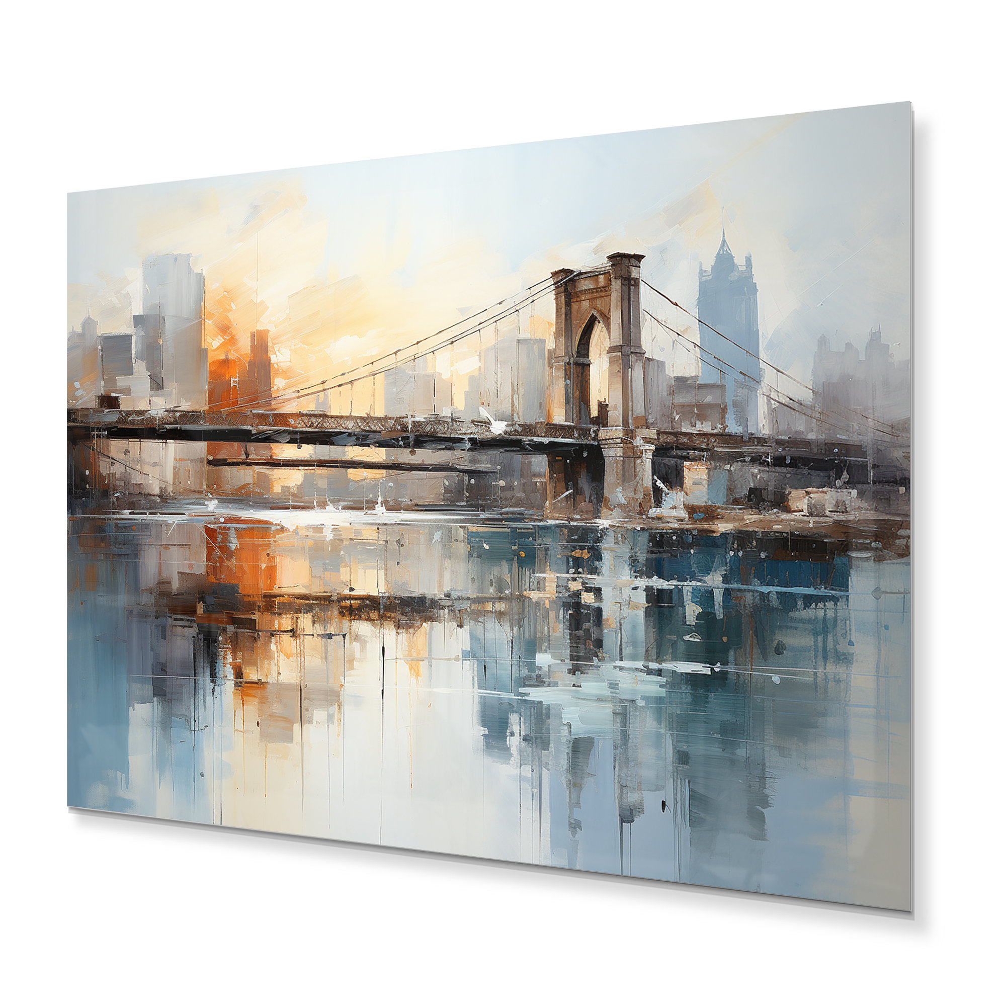 Winston Porter Beige Bridge Reflective Connections - Architecture Metal ...