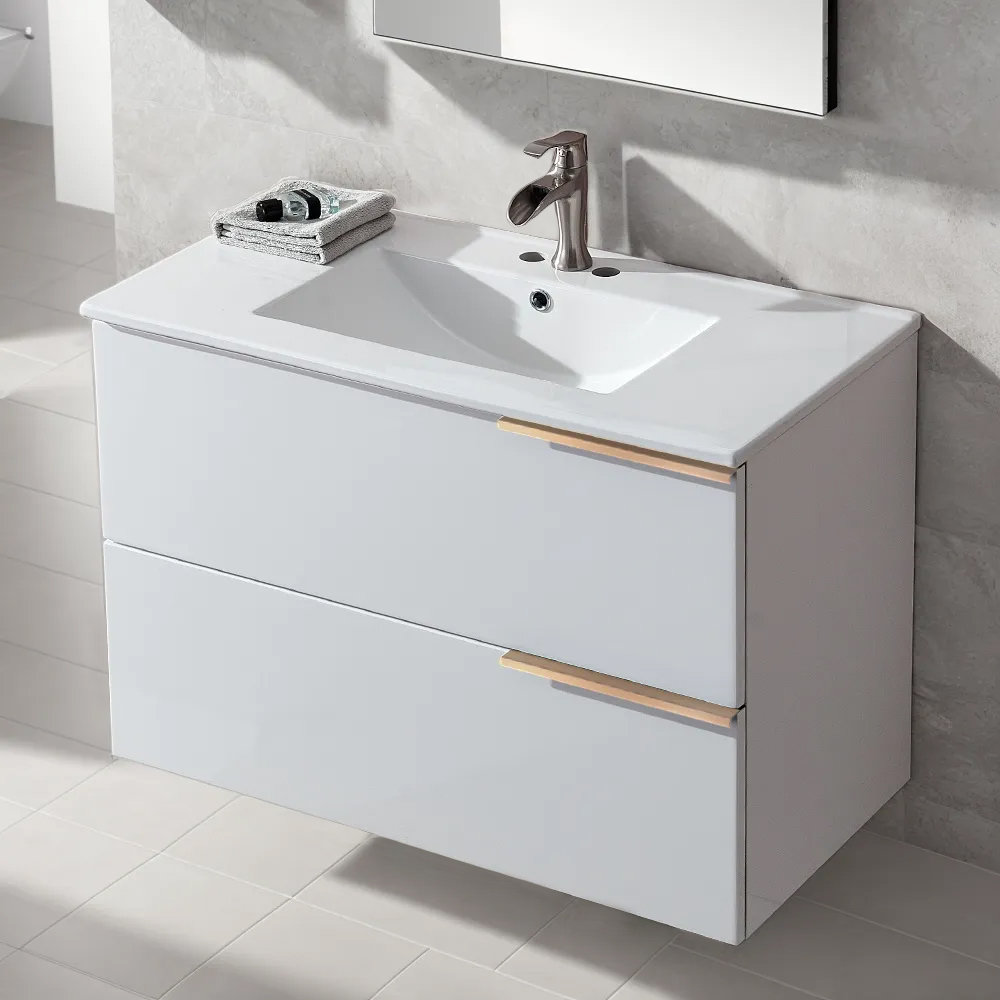 Mercer41 Ensemble de meuble-lavabo simple 36 po avec plateau en ...