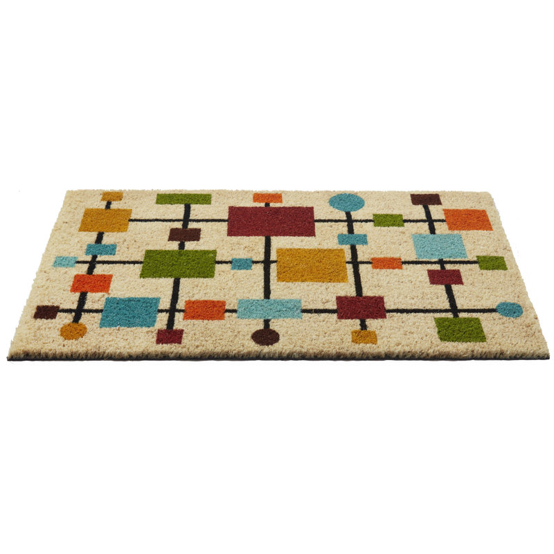 Home Furnishings by Larry Traverso Geometric Outdoor Doormat | Wayfair