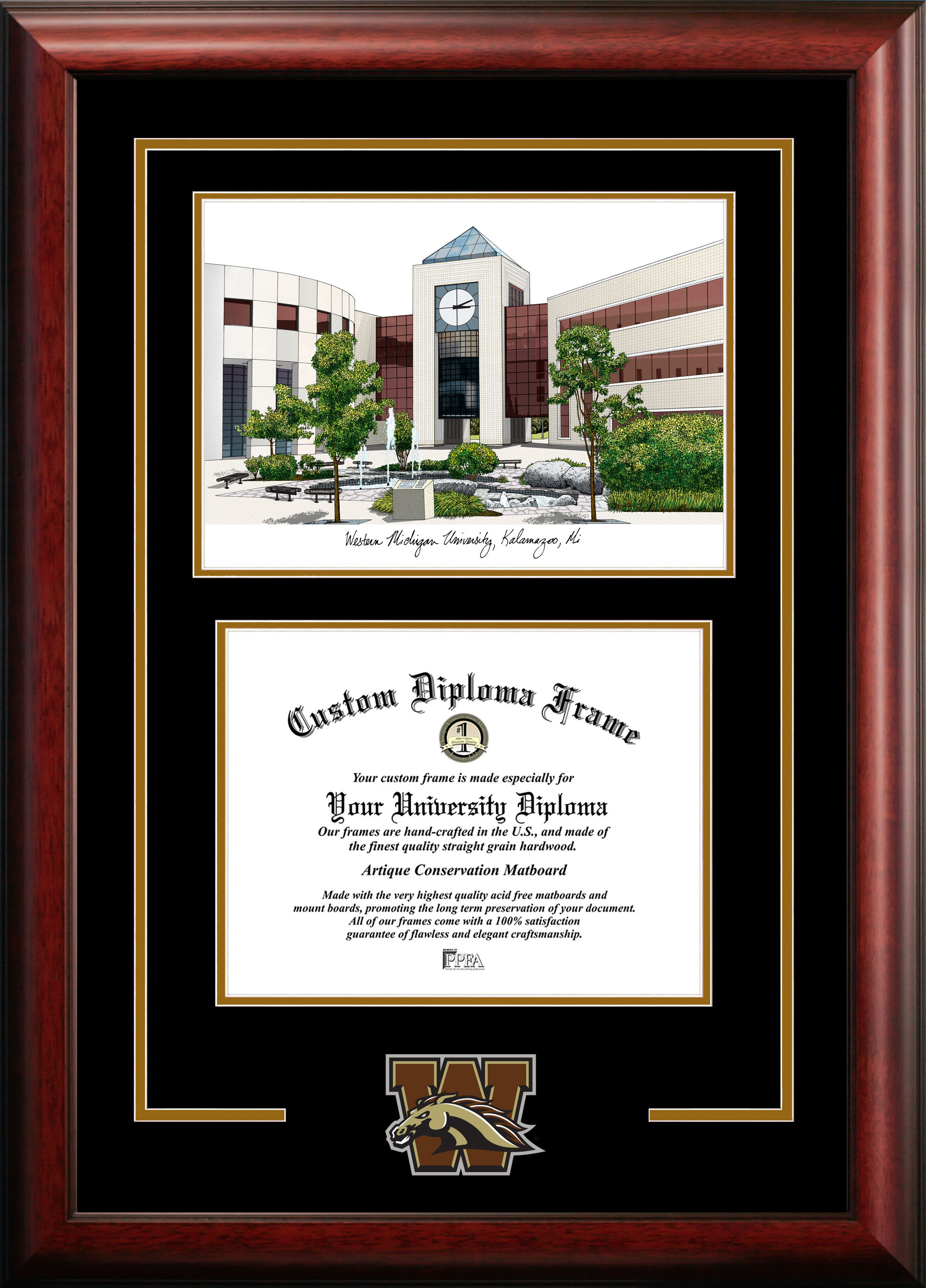 Patriot Frames NCAA Western Michigan Broncos Spirit Graduate Diploma ...