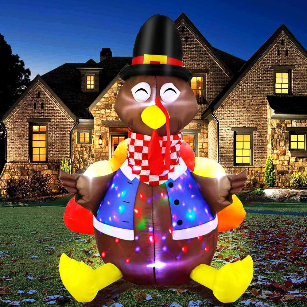 The Holiday Aisle® 6Ft Inflatable Turkey Outdoor Thanksgiving ...