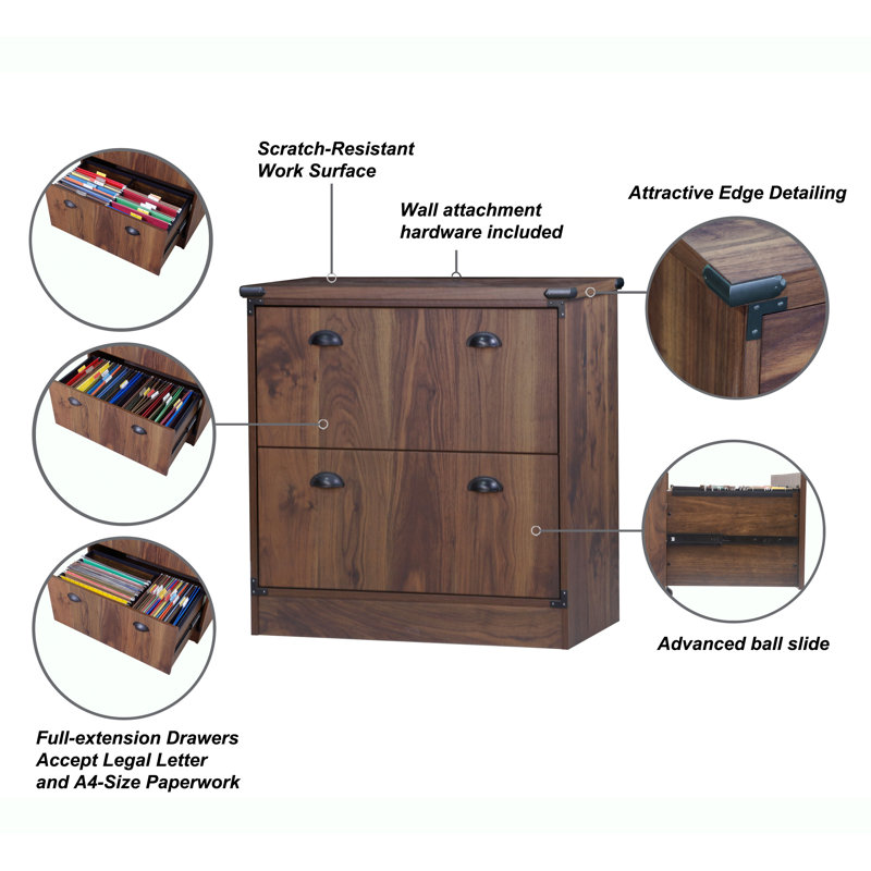Laurel Foundry Modern Farmhouse® Philo 2 -Drawer Lateral Filing Cabinet ...