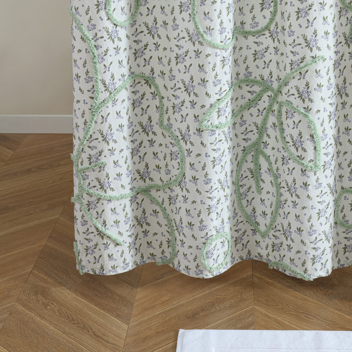 Peri Home Blueberry Chenille Shower Curtain 72 X 72 Blue | Wayfair