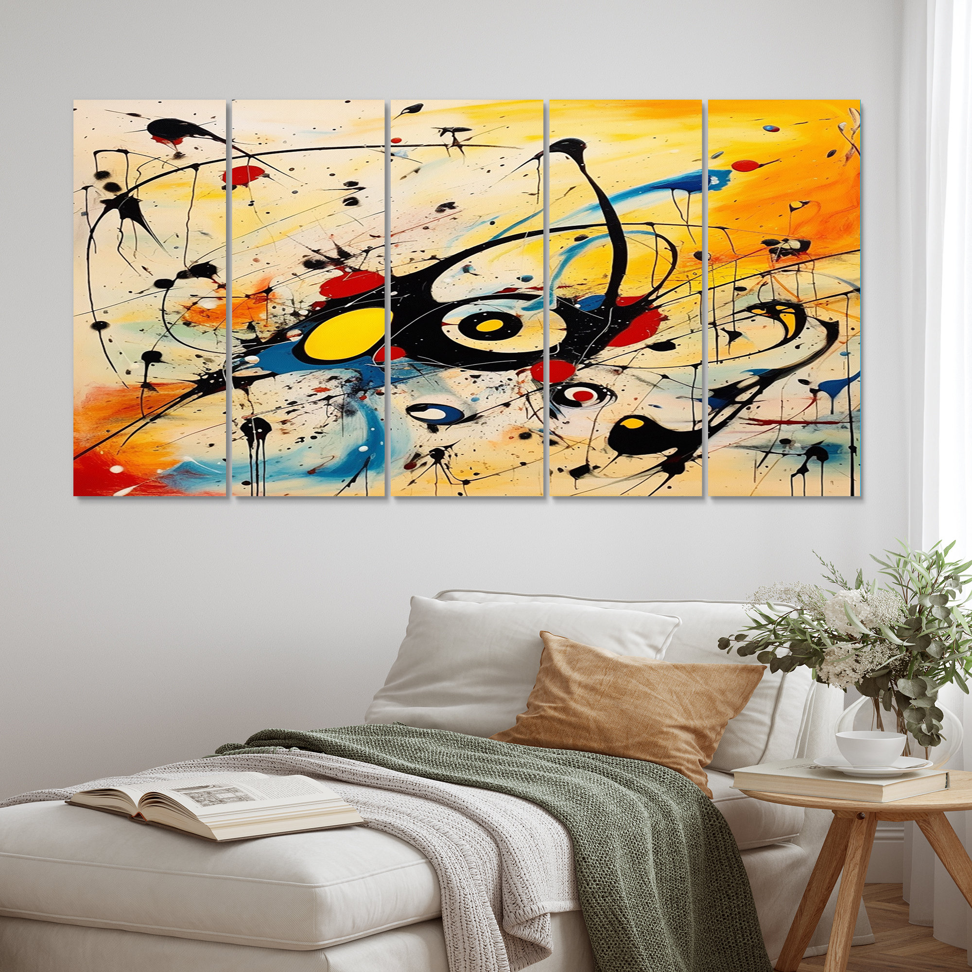 Wrought Studio All That Jazz Colourful Joy I - Abstract Collages Canvas ...
