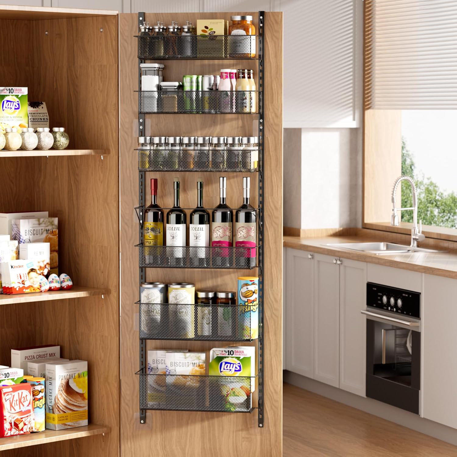 Mint Pantry® Over The Door Pantry Organizer With 6 Adjustable Tiers ...