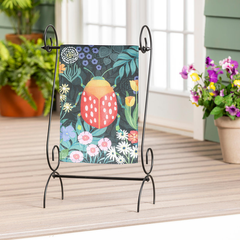 Arlmont & Co. Garden Park Beetle Burlap Garden Flag | Wayfair