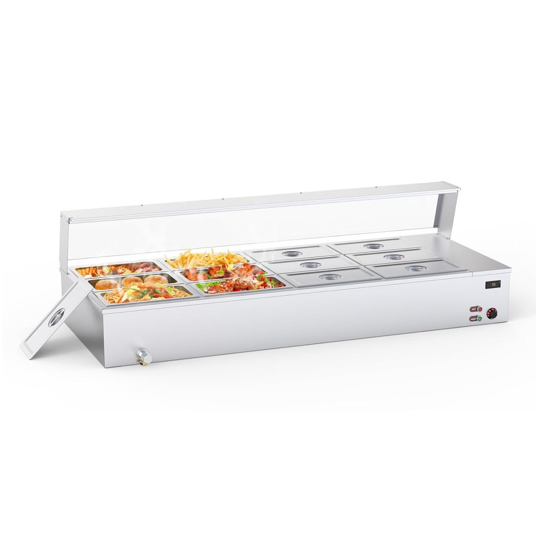Mint Pantry® 96QT 1500W Electric Commercial Food Warmer, 12x8QT Steam ...