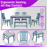 Ivy Bronx 6-Piece Dining Table Set With Storage Drawer, 59-inch Table ...