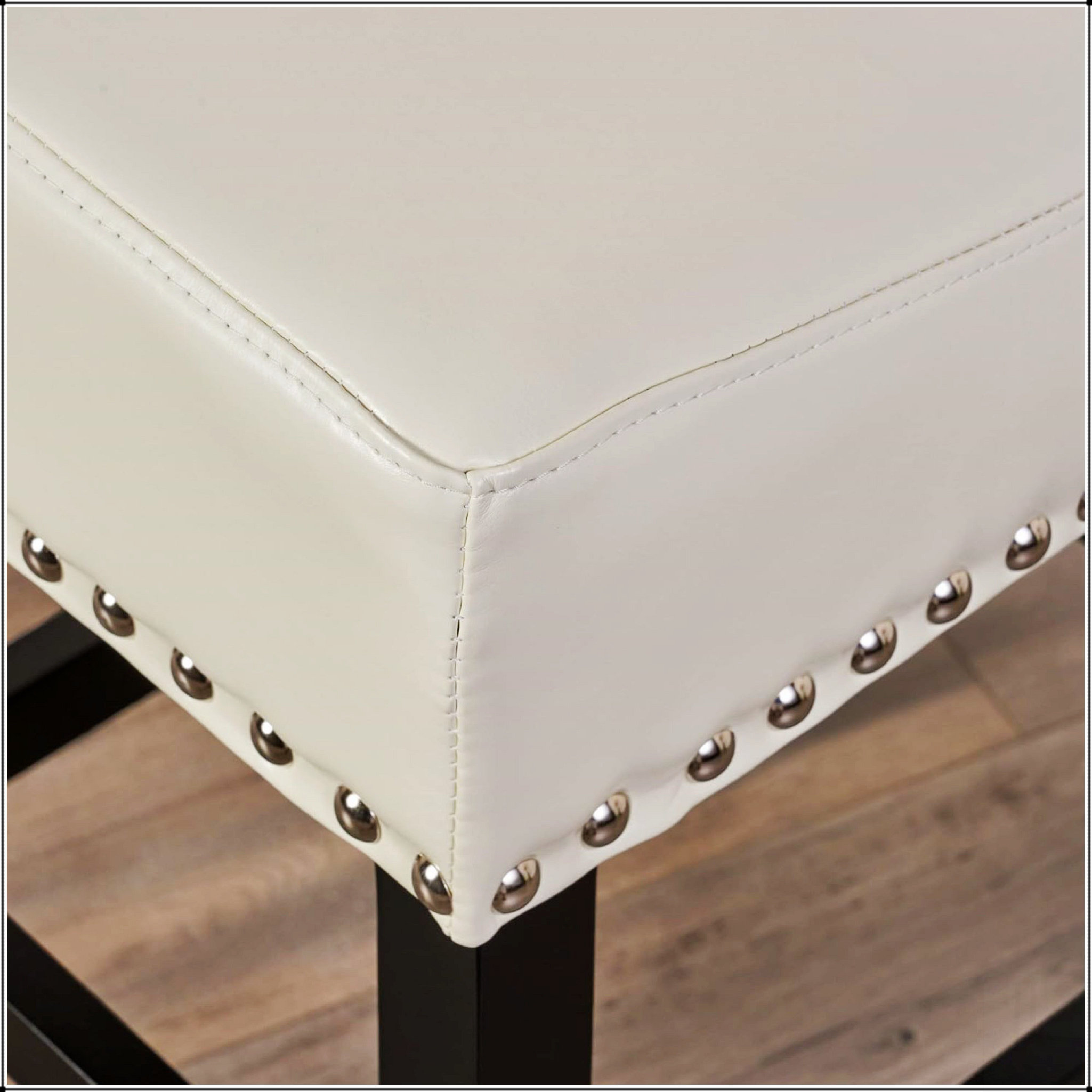 Lark Manor™ Contemporary leather counter stools,Ivory dining chairs ...
