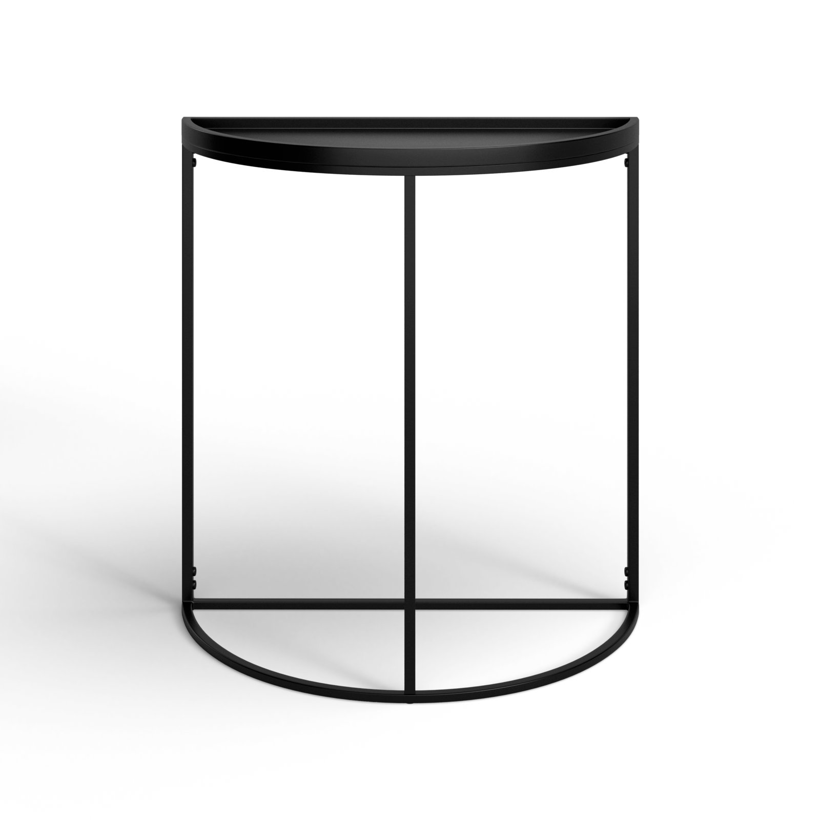 Joss & Main Carnelian 28'' Wood and Metal Half-Circle Console Table ...