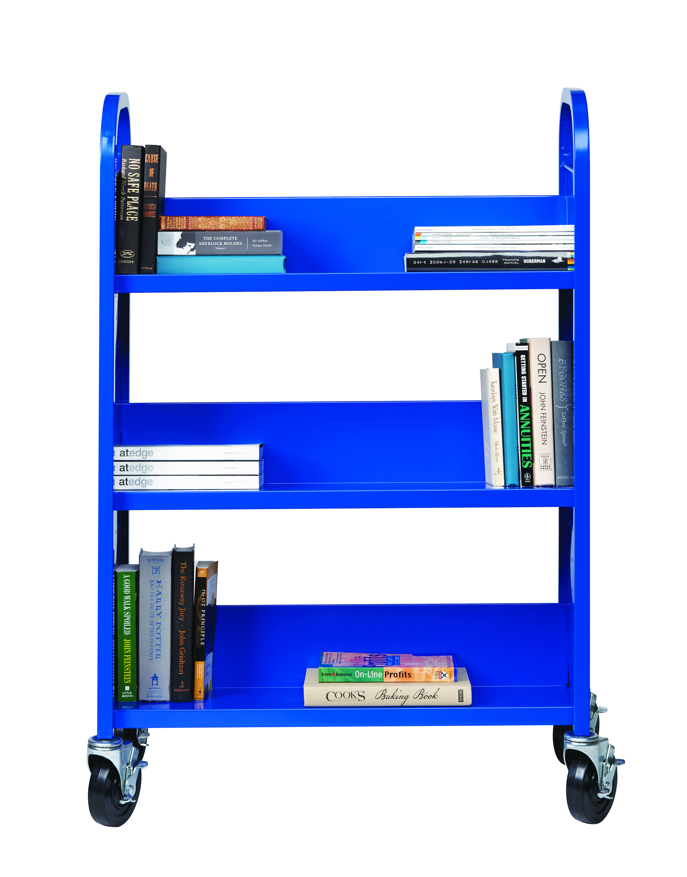 Inbox Zero Christiern Single-sided Mobile Book Cart for Schools and ...