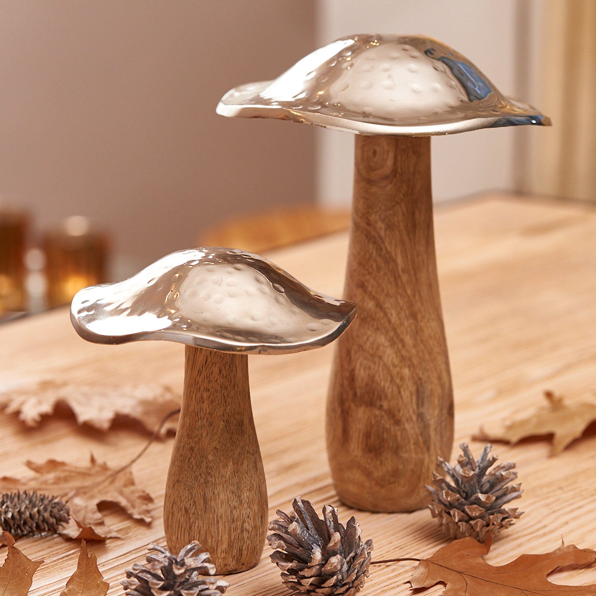 Ebern Designs 2 Piece Bragi Floppy Top Mushroom Sculpture Set ...