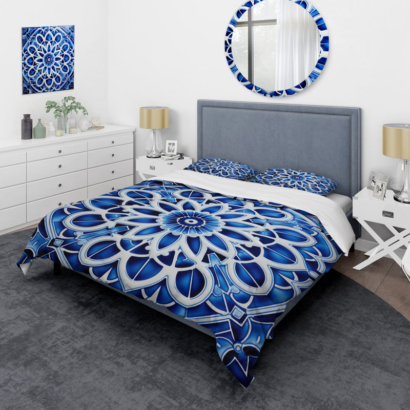 moroccan bedding blue