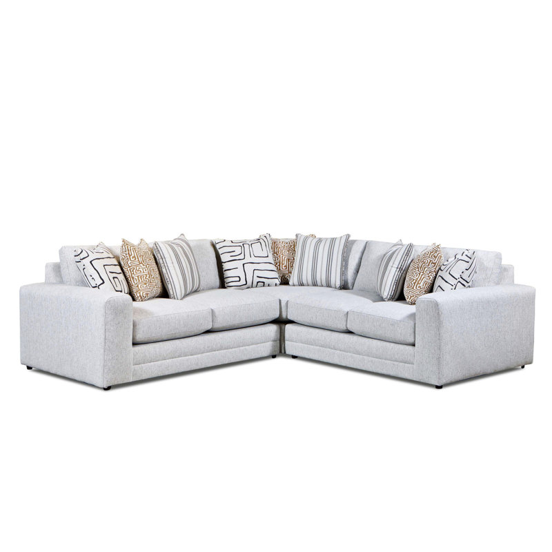Southern Home Furnishings 107" Wide Symmetrical Corner Sectional | Wayfair