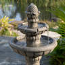 World Menagerie Webbe 2-Tier Outdoor Birdbath Freestanding Water ...