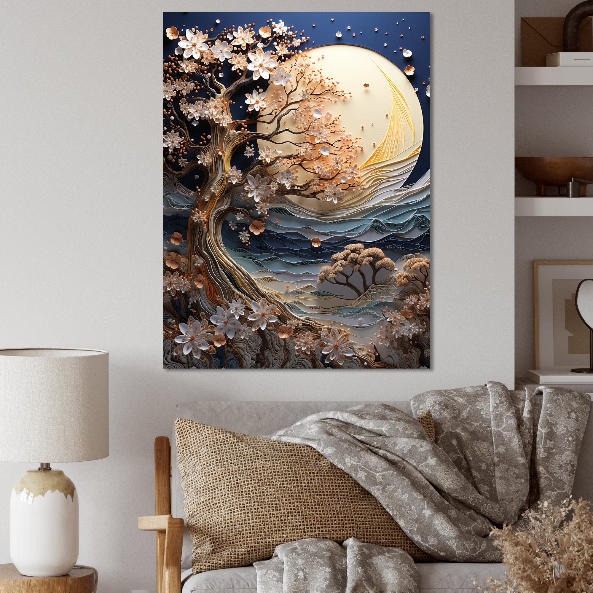 Millwood Pines Maple Trees Bathed In Silvery Moonlight I - Tree Maple ...