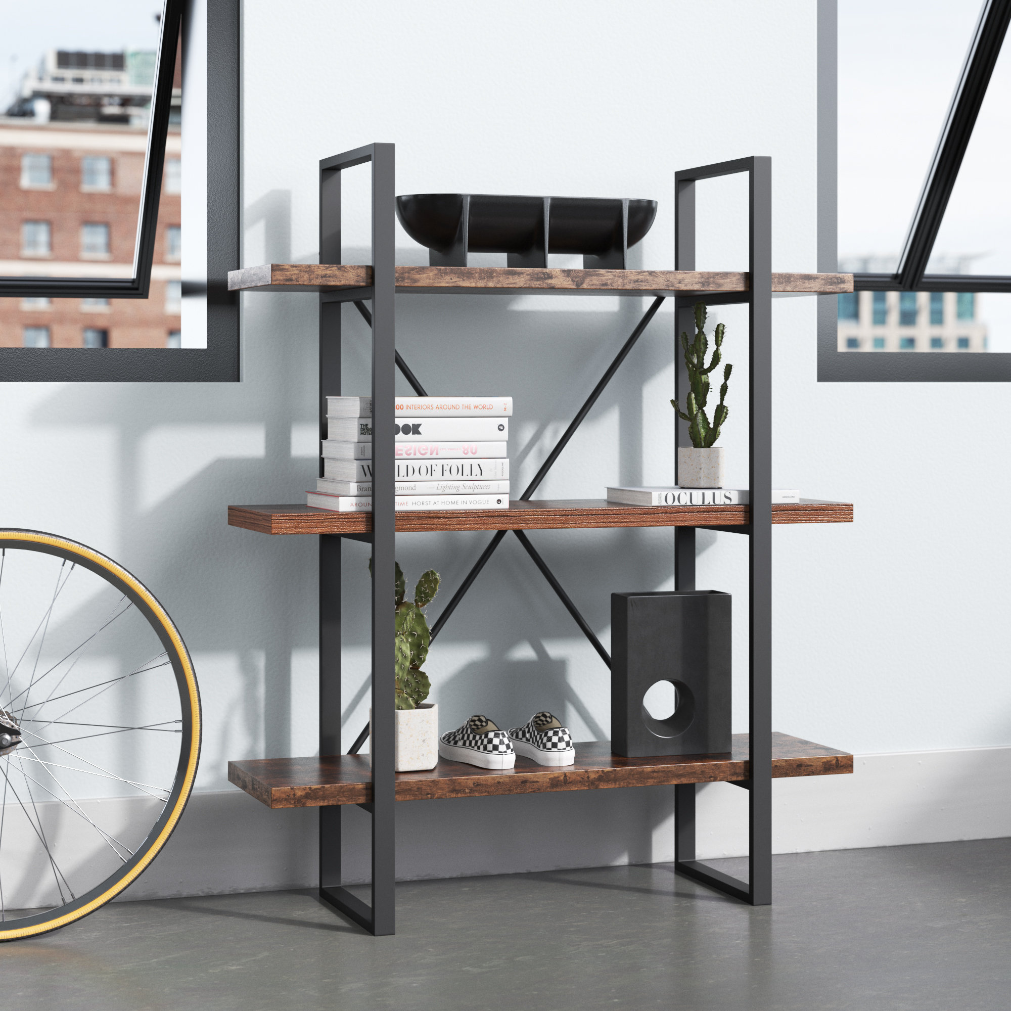 Trent Austin Design Maskell 43'' H x 35'' W Etagere Bookcase - Wayfair ...