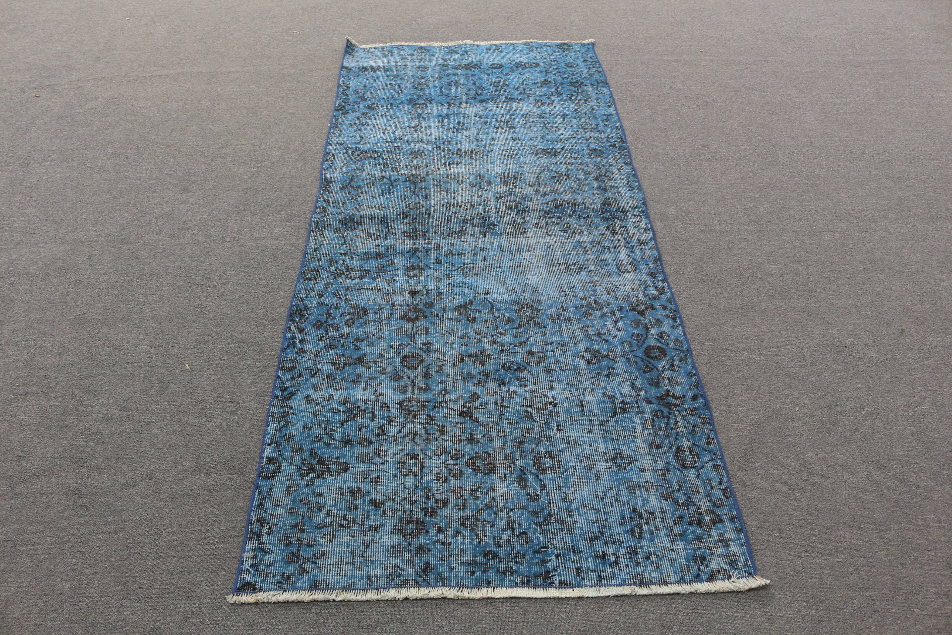 Bloomsbury Market Handwoven Turkish Rug in Vibrant Blue For Hallway ...