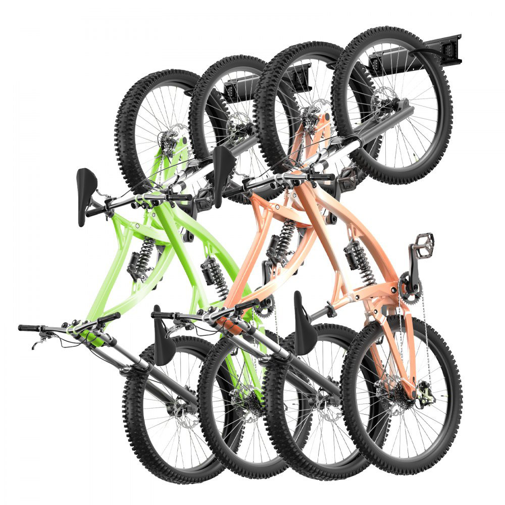 WFX Utility™ Bike Storage Rack, 4 Bike Racks and 2 Helmets Hooks, Wall ...