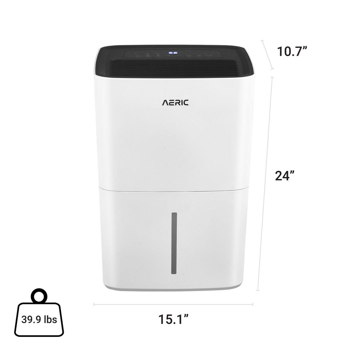 Aeric Portable Dehumidifier with Pump, Drain Hose and Bucket Full Alarm ...