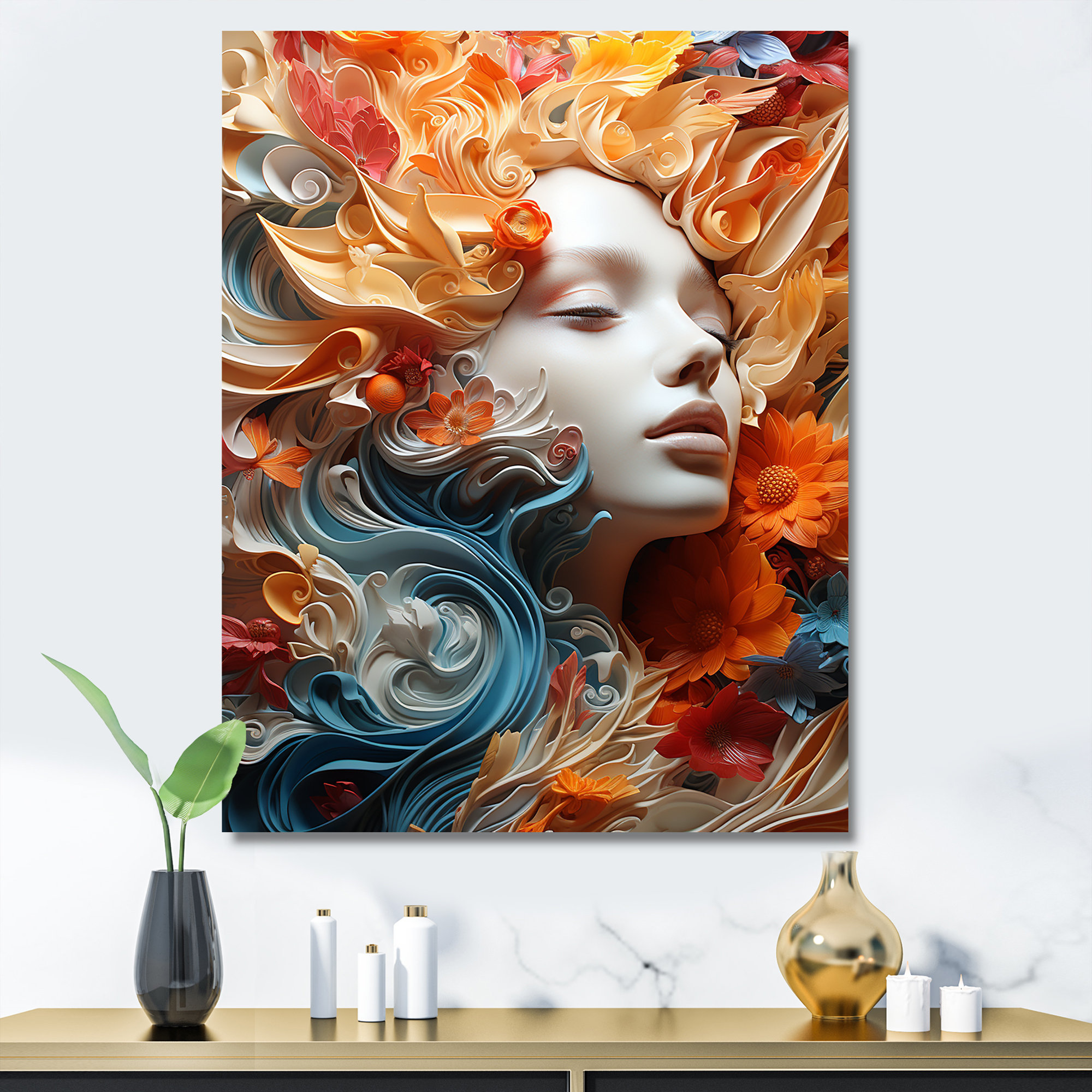 Winston Porter Eternal Dreams Surrealism Woman Portrait On Canvas Print ...