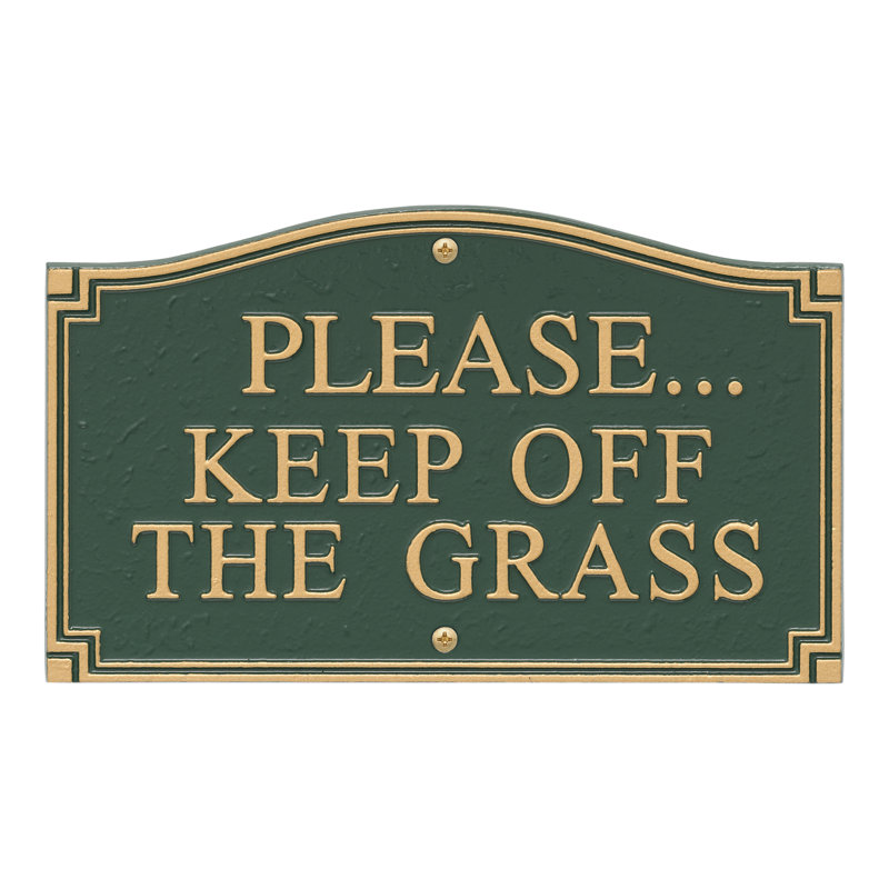Whitehall Products Please Keep Off Grass Garden Sign | Wayfair