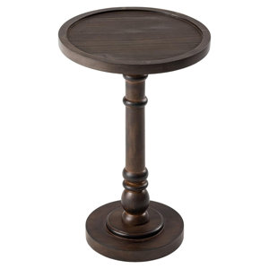 Charlton Home Goddord Pedestal Small Drinking Table, Farmhouse Round ...