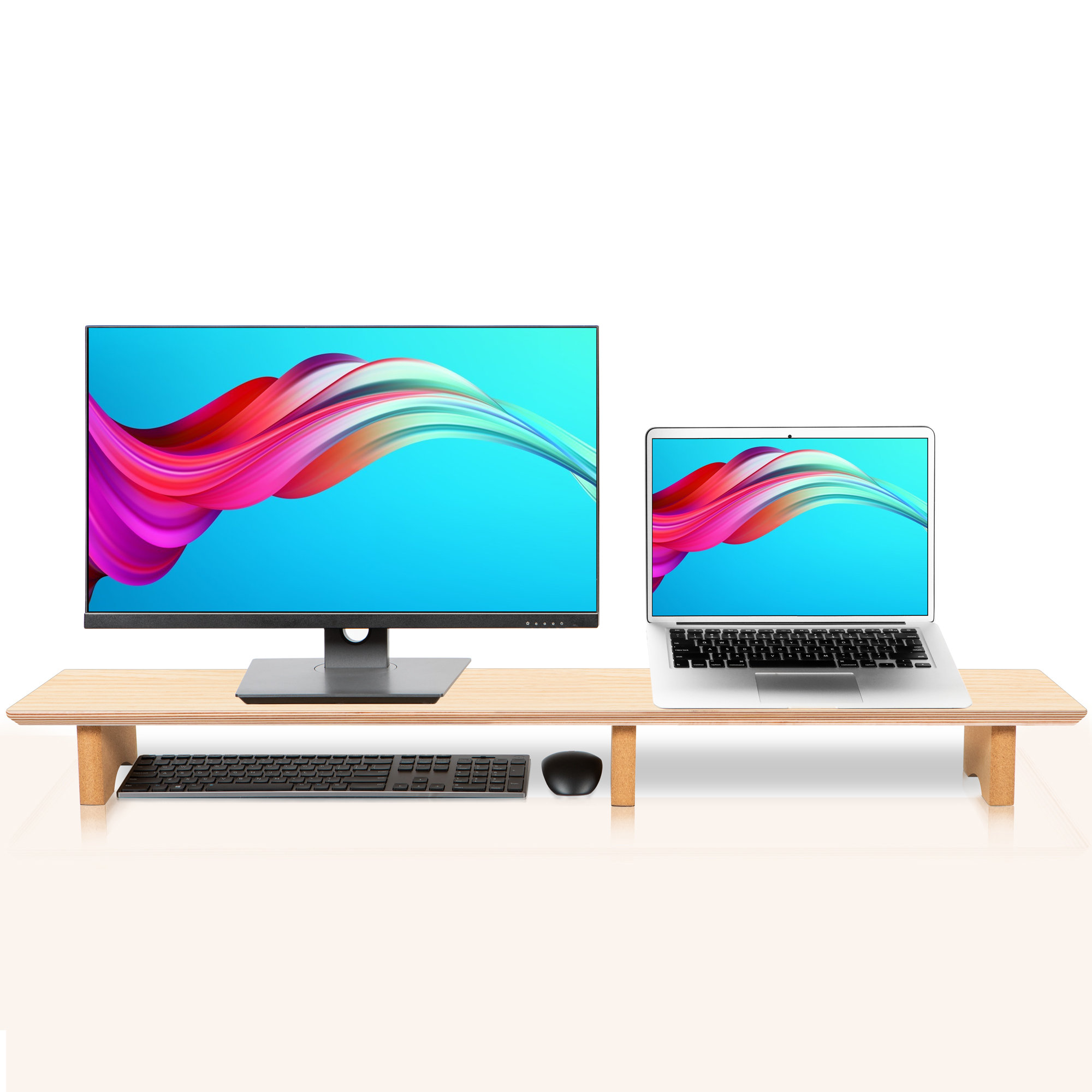 Inbox Zero Orrie Dual Monitor Stand & Reviews | Wayfair