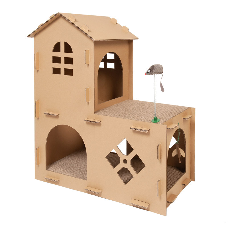 FurHaven Tiger Tough Farmhouse Playground Scratcher House & Reviews ...