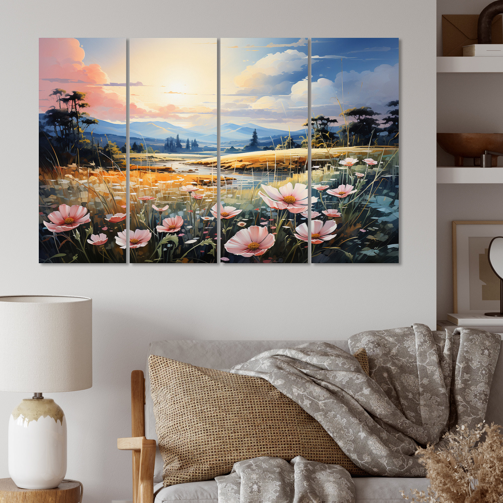 Winston Porter Meadow Primrose Paradise 4 Pieces | Wayfair