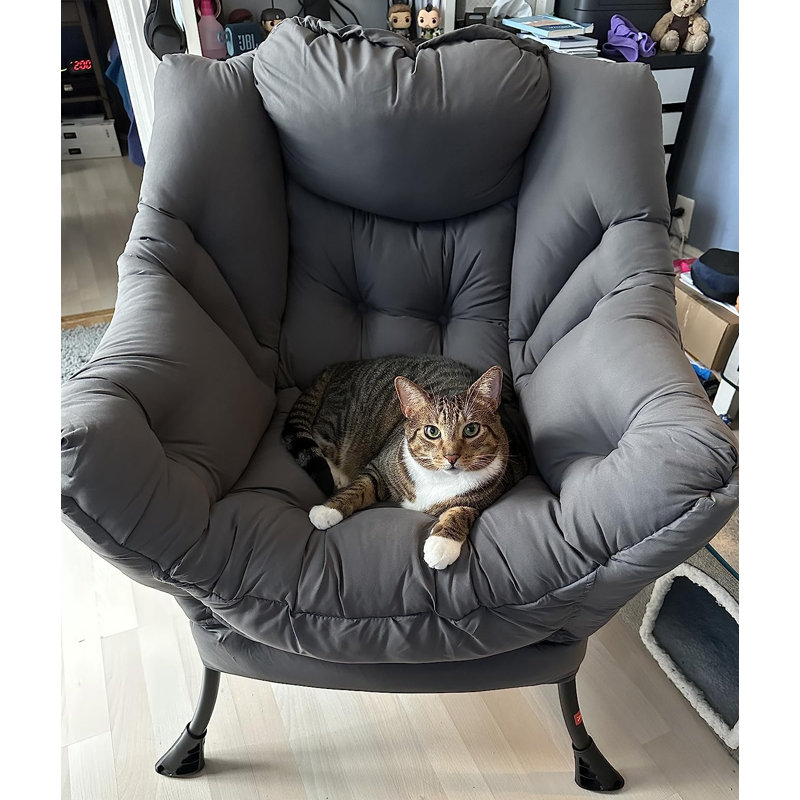 Lark Manor™ Accent Oversized Comfy Reading Chair, Thick Padded Cozy ...