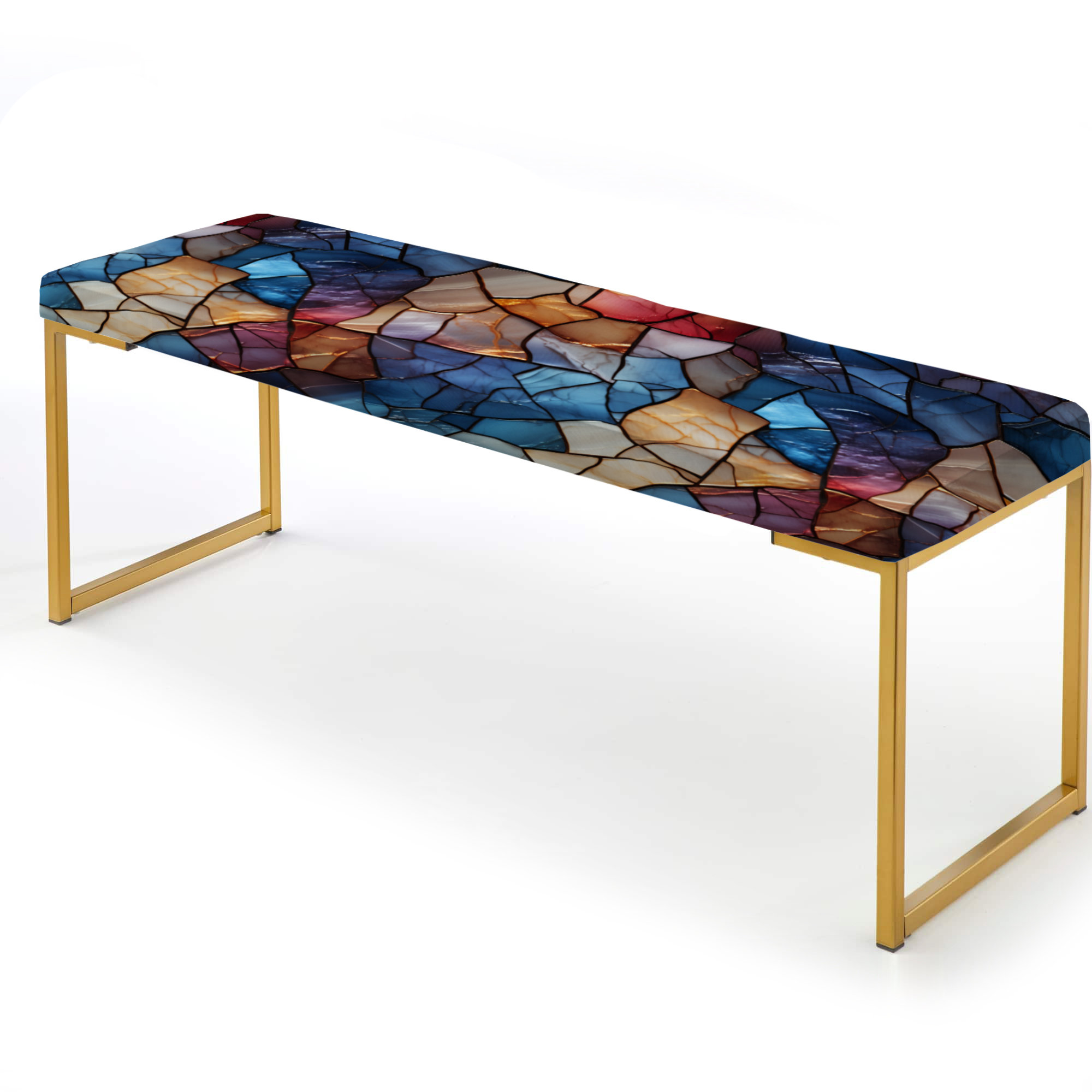 Design Art Moody Mosaic Ii Moody Patterns - Marble Upholstered Gold ...