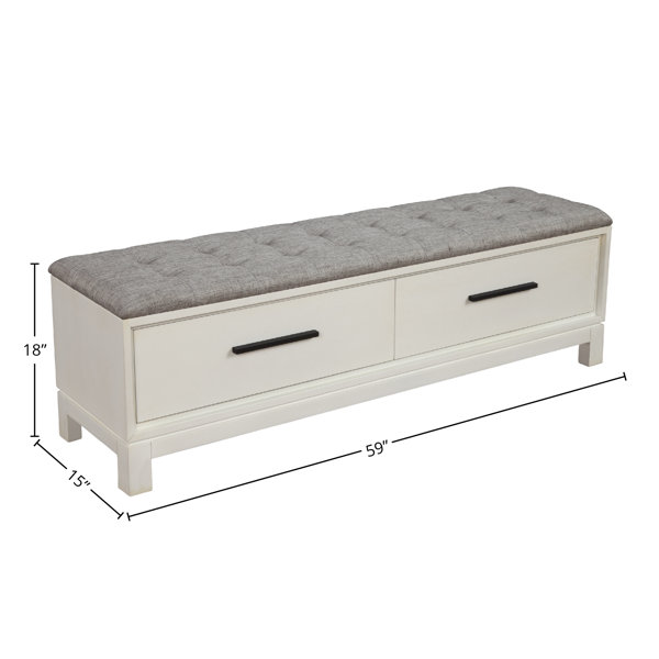 Joss & Main Wrightia Polyester Blend Upholstered Storage Bench ...