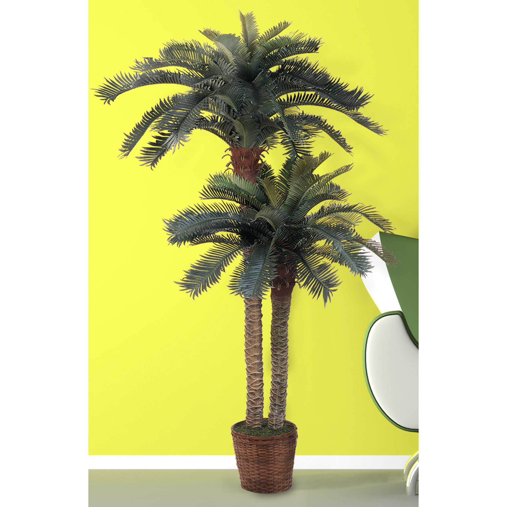 Bayou Breeze 72" Artificial Palm Tree in Basket & Reviews | Wayfair