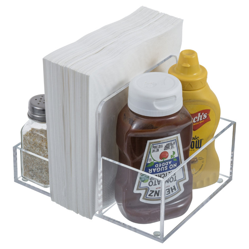 Prep & Savour Kitchen Napkin Holder With Spice Rack | Wayfair