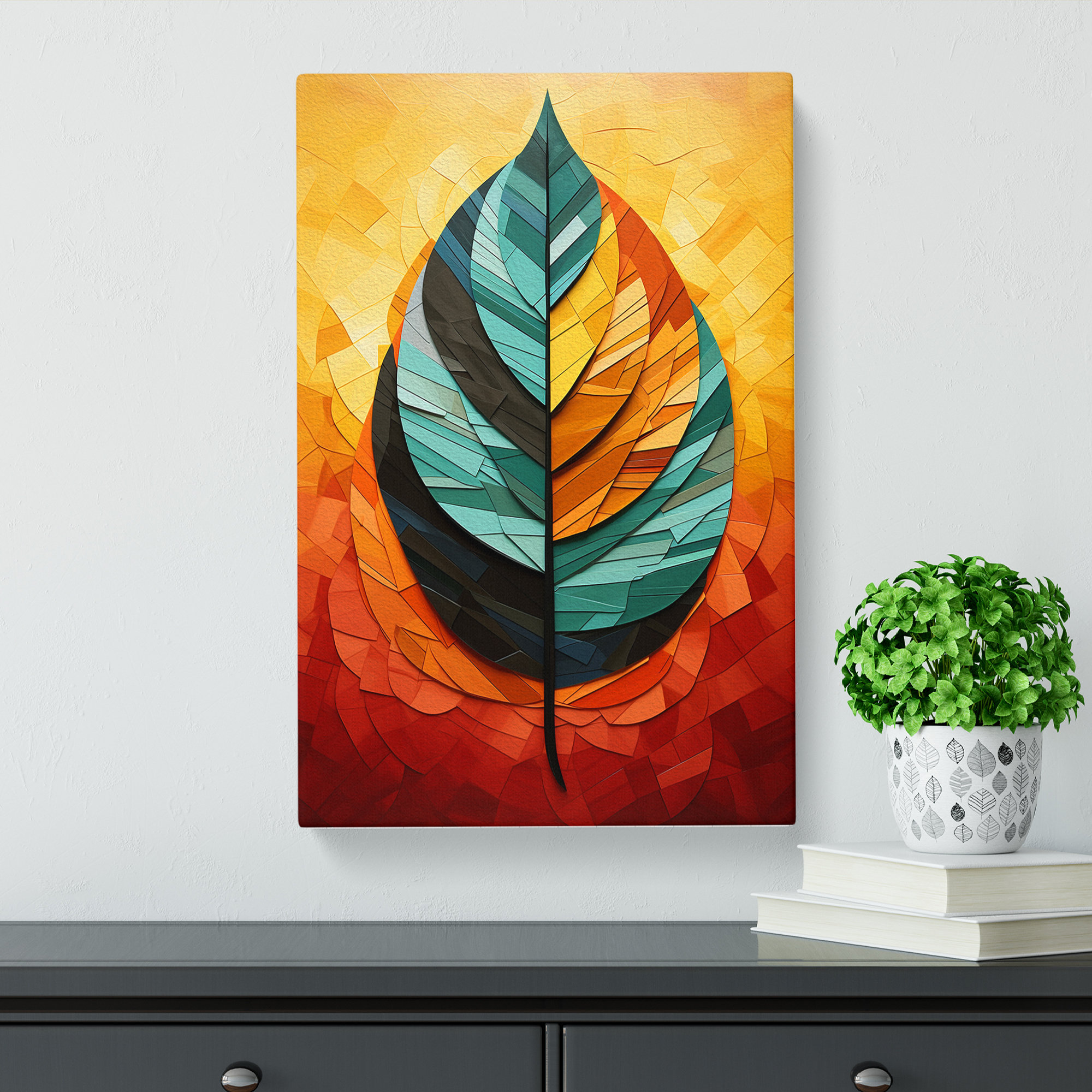 Marlow Home Co. Leaf Constructivism No.2 - Art Prints | Wayfair.co.uk